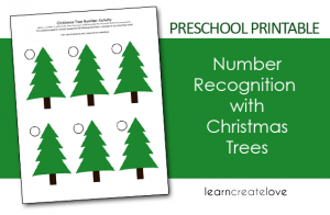 Christmas Tree Number Recognition Activity