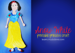 Printable Princess Craft: Snow White
