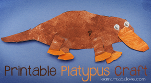 Printable Platypus Craft