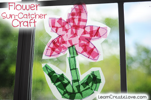 { Flower Sun-Catcher Craft }