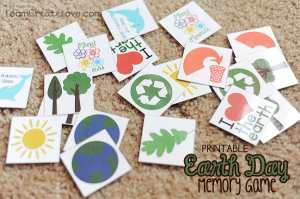 Printable Earth Day Memory Game
