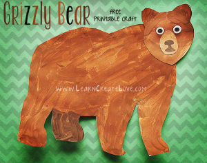 Grizzly Bear Printable Craft