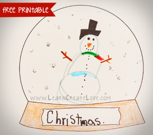 Printable Snow Globe Craft