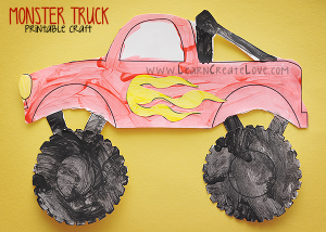 Printable Monster Truck Craft