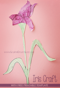 Printable Flower Craft: Iris