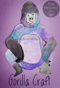 Gorilla Printable Craft