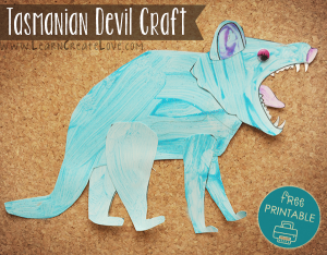 Tasmanian Devil Printable Craft