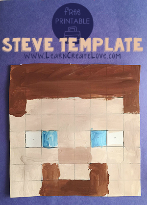 Printable Minecraft Craft: Steve
