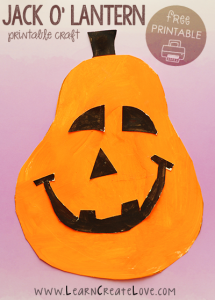 Printable Jack-o-Lantern Craft