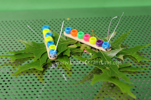 Popsicle Stick & Bead Caterpillar Craft