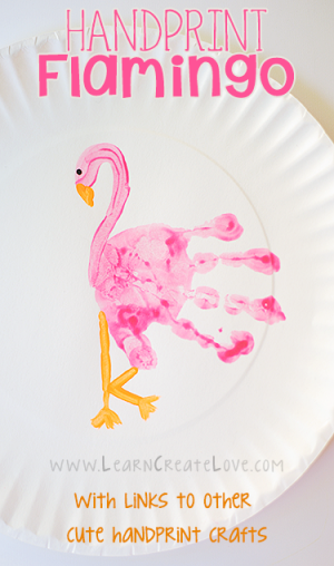Handprint Flamingo Craft