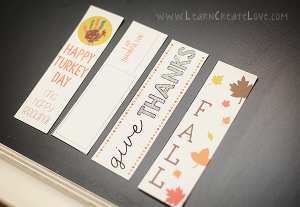 Printable Thanksgiving Bookmarks
