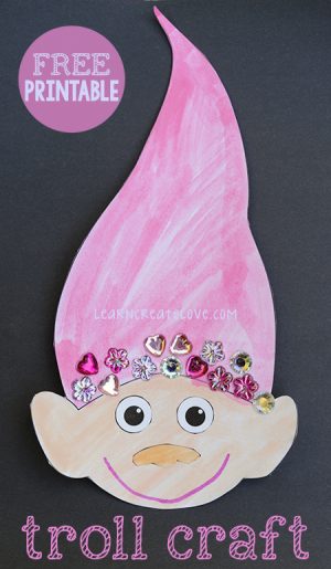 Troll Printable Craft