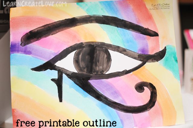Eye of Ra Printable Outline