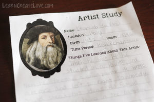 Da Vinci Artist Study & Copycat Painting