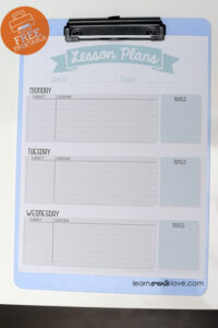 Printable Lesson Planner for Teachers